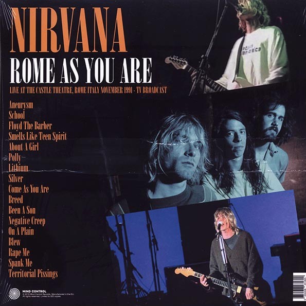 Nirvana - Rome As You Are - Live in Italy 1991 TV Broadcast on limited ...